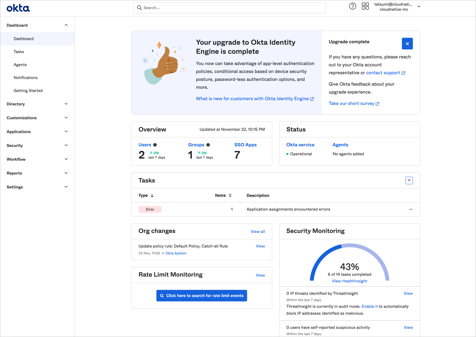 Okta Classic EngineからOkta Identity Engineへアップグレードを試してみた！ – CloudNative Inc. BLOGs