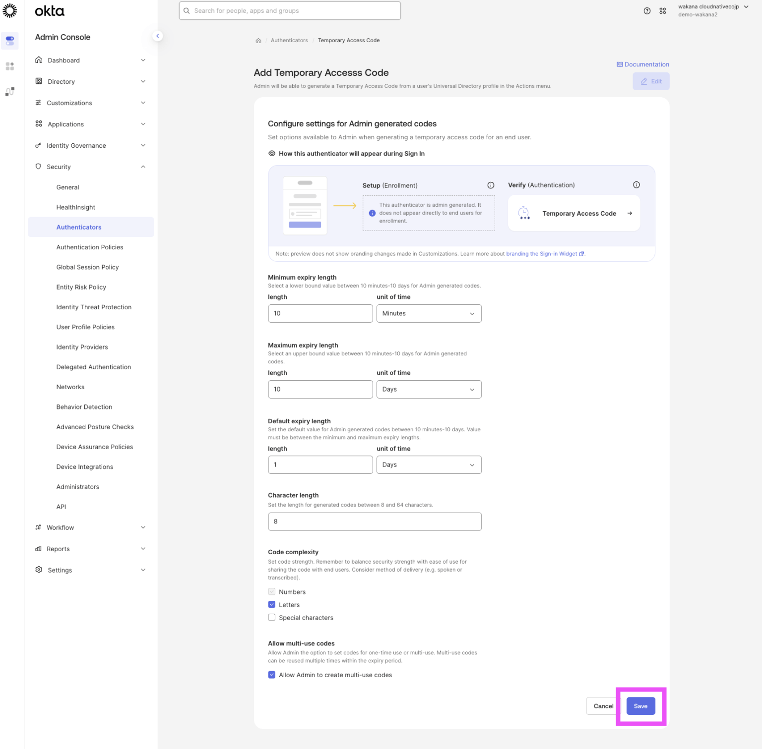 【Okta新機能】「Temporary Access Code (TAC)」設定ガイド – CloudNative Inc. BLOGs